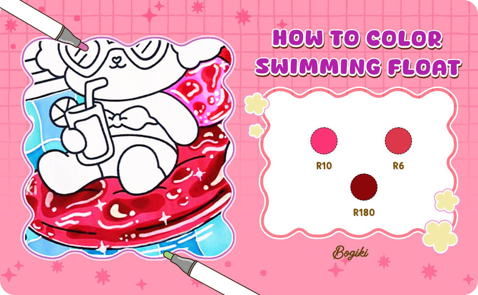 Instructions on how to draw a swimming float tutorial | Bogiki